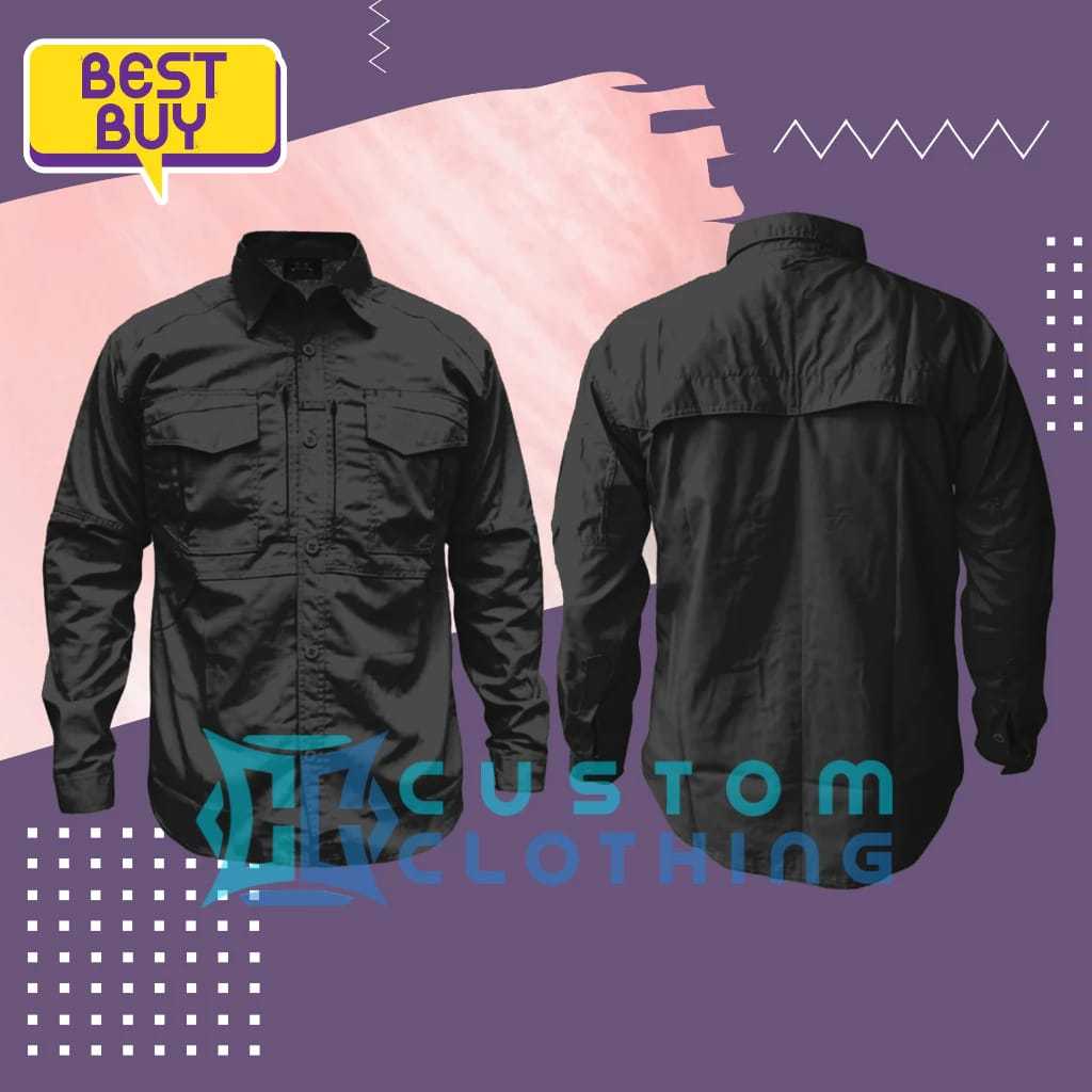 Jual Baju Kemeja Tactical Kerja Lapangan Outdoor Bordir Nama Logo ...