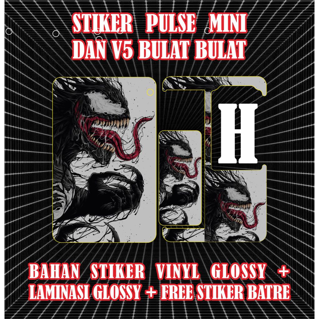 Jual stiker pulse mini / v5 kotak bulat | Shopee Indonesia
