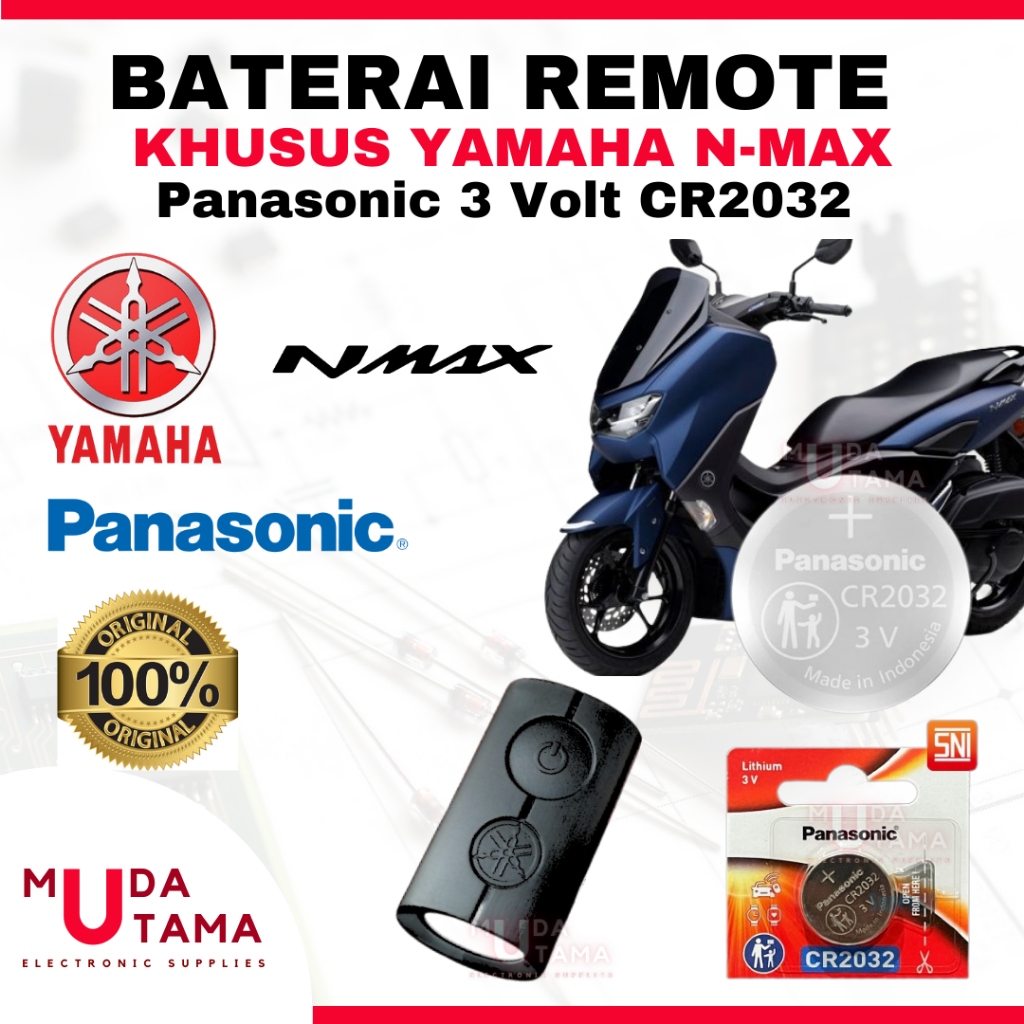 Jual Baterai Remote YAMAHA NMAX - ORIGINAL PANASONIC CR2032 | Battery ...