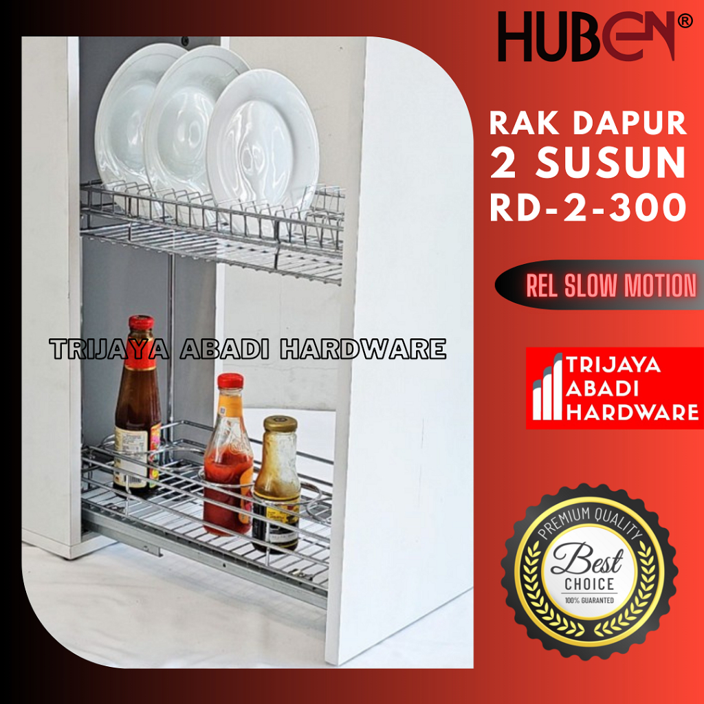 Jual Rak Dapur 2 Susun 30 cm Piring Botol Rak Huben Kabinet Bawah ...