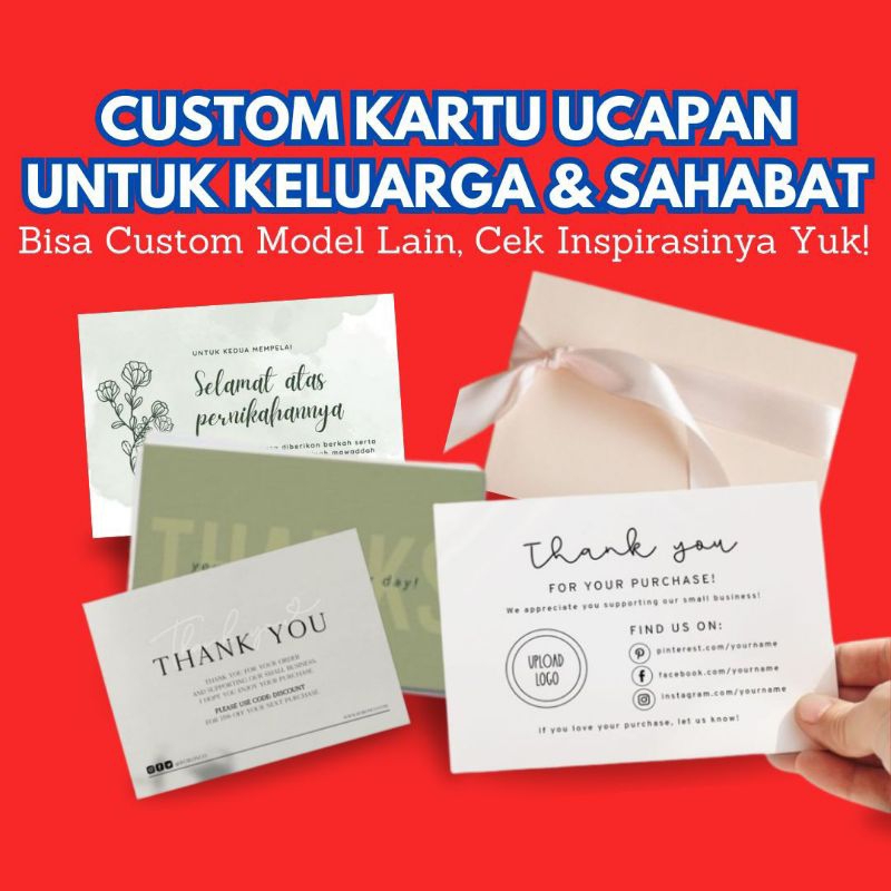 Jual CETAK KARTU UCAPAN CUSTOM | Shopee Indonesia