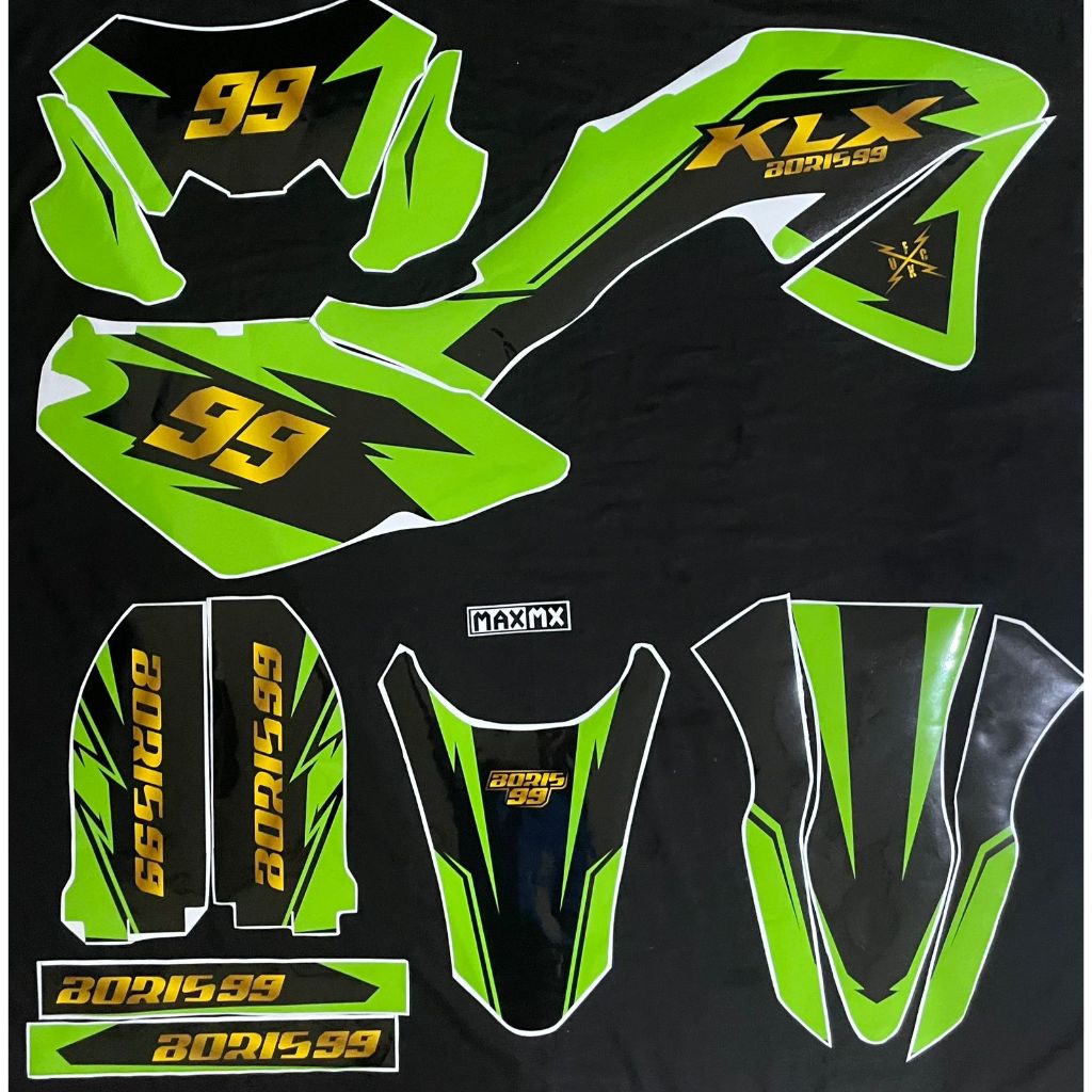 Jual Decal Stiker KLX 150 BF Dekal Variasi Sticker Striping Custom Full ...