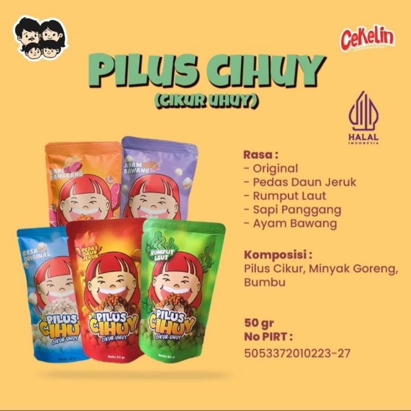 Jual Cemilan Pilus Cihuy Jajanan Snack Viral Cekelin Cemilan Keluarga ...