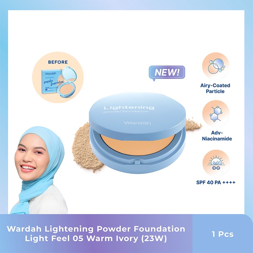 Jual Wardah Lightening Powder Foundation Two Way Cake Light Feel TWC ...