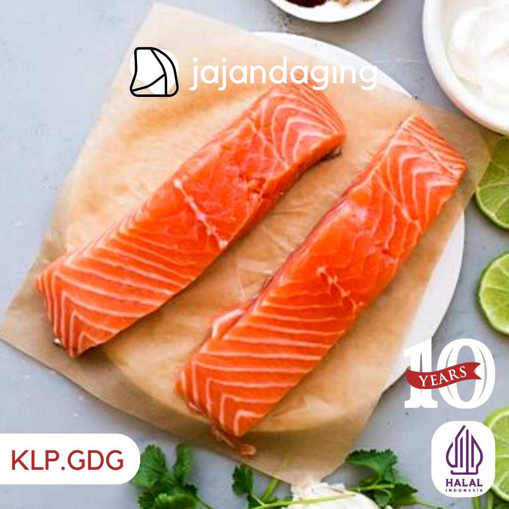 Jual Ikan Salmon Norwegian Fresh Slice Fillet Fish 200gr - KLP GADING ...