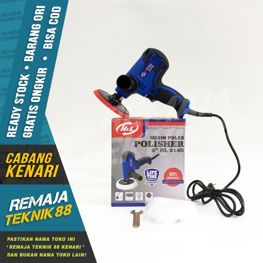 Jual MESIN POLES MOBIL 5 INCH / ALAT POLES MOBIL - HL POLISHER "5 HL 318B | Shopee Indonesia