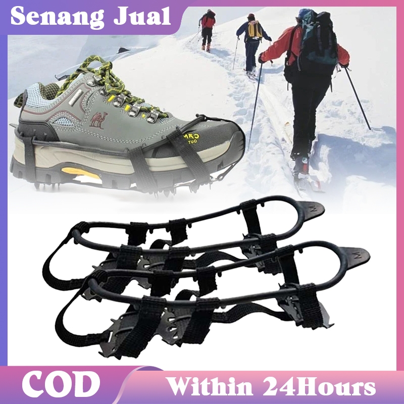 Jual 24 Gigi Alas Sepatu Mendaki Anti Slip Sepatu Salju Alas Shoes Ice ...
