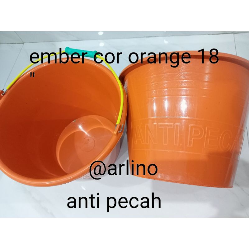 Jual Ember cor orange 18" tebal dan anti pecah 07 bangkit | Shopee ...
