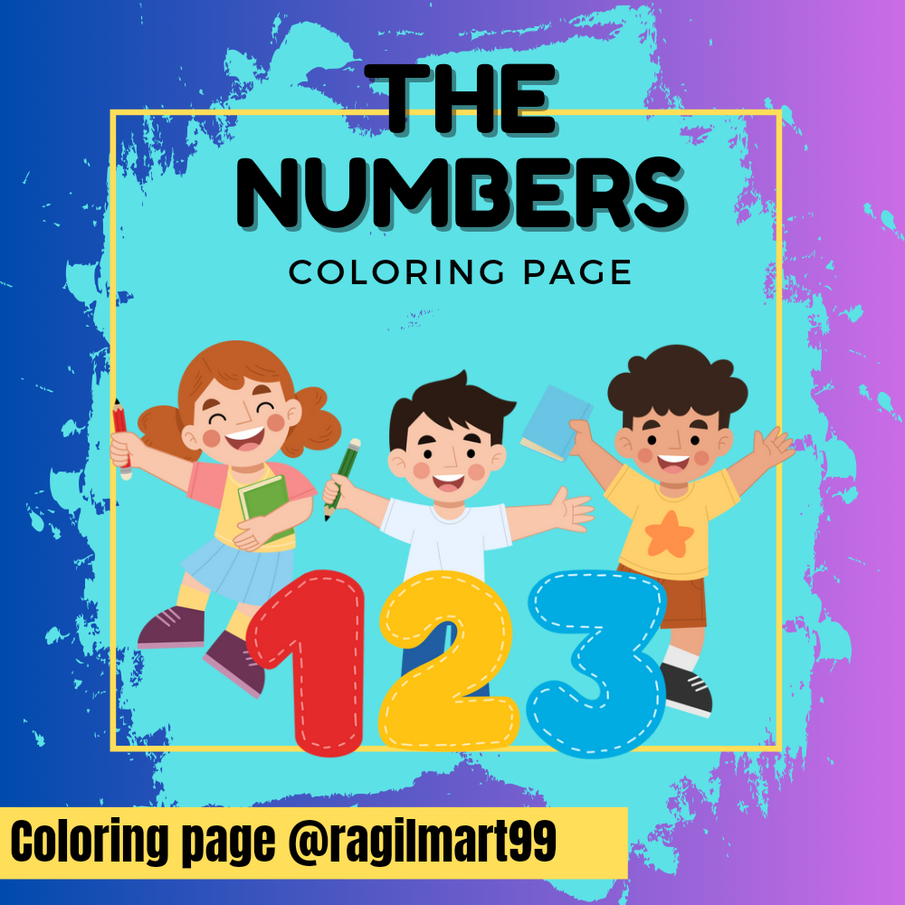 Jual DIY Coloring Page Number / Lembar Mewarnai Sketsa Tema Angka ...