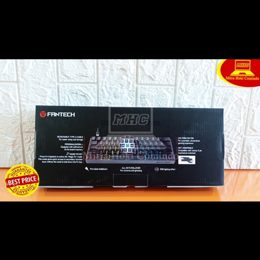 Jual KEYBOARD GAMING RGB MECHANICAL FANTECH MAXFIT 61 MK857 Maxfit61 ...
