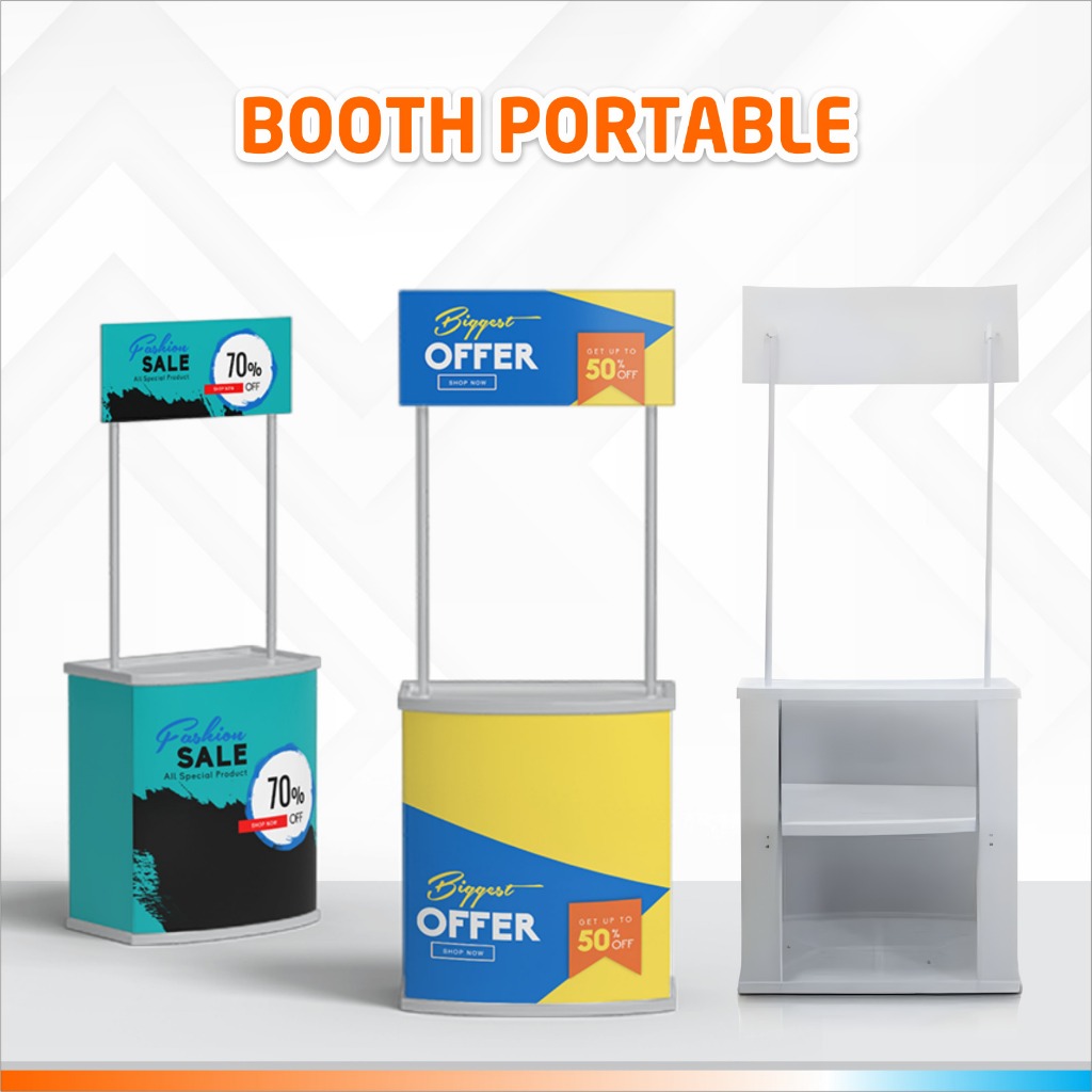 Jual BOOTH PORTABLE / MEJA ACARA / EVENT DESK | Shopee Indonesia