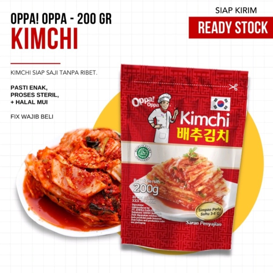 Jual Oppa ! Oppa Kimchi Sawi Fresh 200gr Halal MUI - Kimchi Khas Korea ...