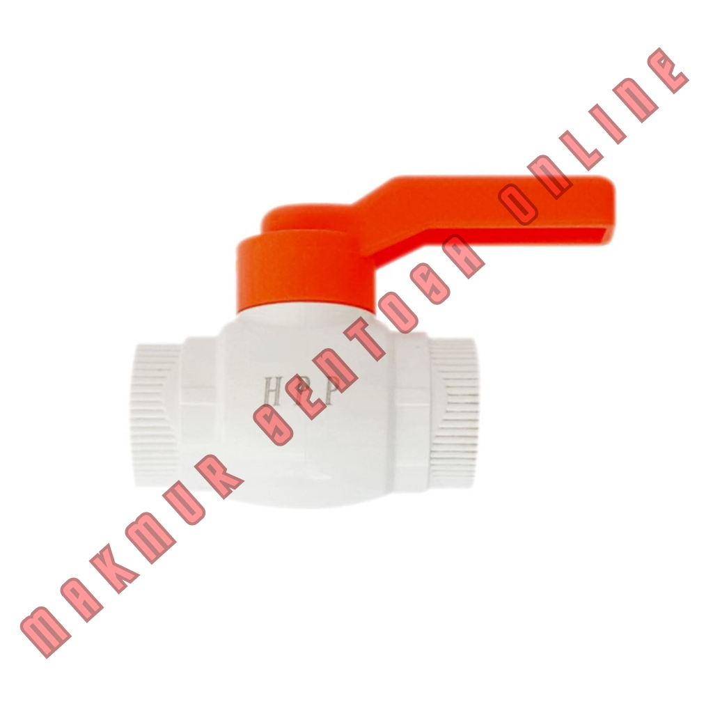 Jual Stop kran pvc HPP 1/2" 3/4" inch ball valve /stop keran putih | Shopee Indonesia