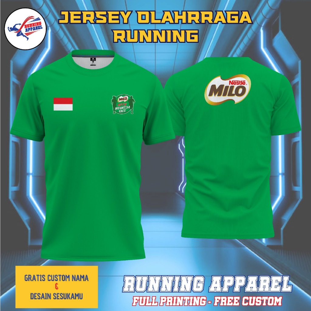 Jual Jersey Running Custom Komunitas & Event MILO ACTIV INDONESIA RACE ...