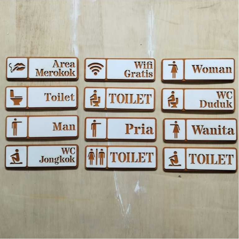 Jual SIGN KAYU TEMA TOILET, WIFI DAN AREA MEROKOK | Shopee Indonesia