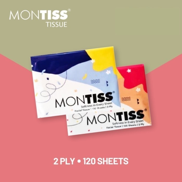Jual MONTISS 120 SHEETS Mini Facial Tissue 2 PLY | Shopee Indonesia