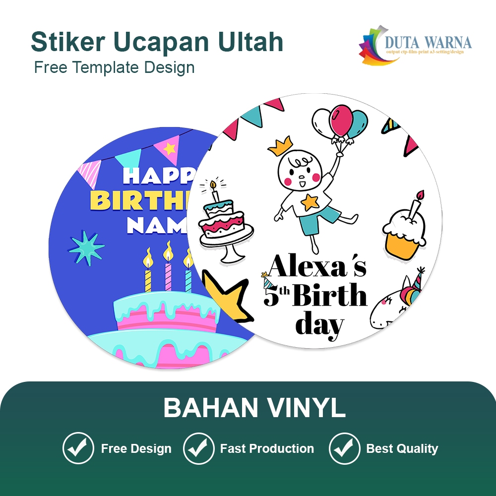 Jual STIKER UCAPAN ULTAH/STIKER VINIL/STIKER CUSTOM | Shopee Indonesia