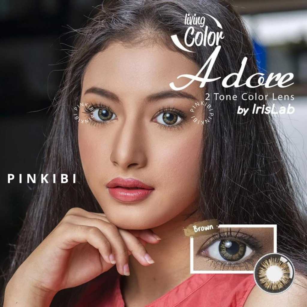 Jual GROSIR - Softlens LIVING COLOR ADORE 14.4MM Softlens Natural Brown ...