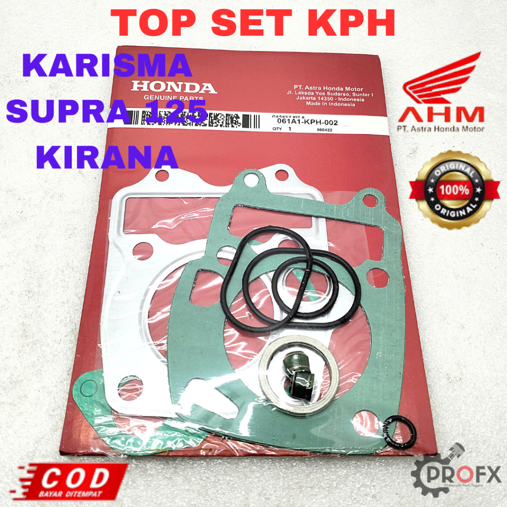 Jual PACKING TOP SET KPH HONDA KARISMA SUPRA X 125 KIRANA KUALITAS ORIGINAL AHM ASLI PAKING ...