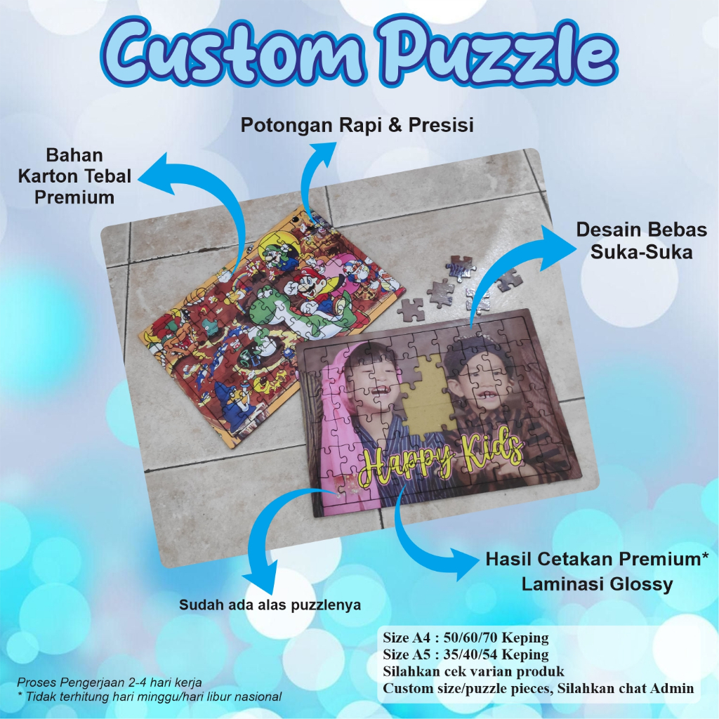 Jual Custom Puzzle A4 || Puzzle Custom A4 | Shopee Indonesia