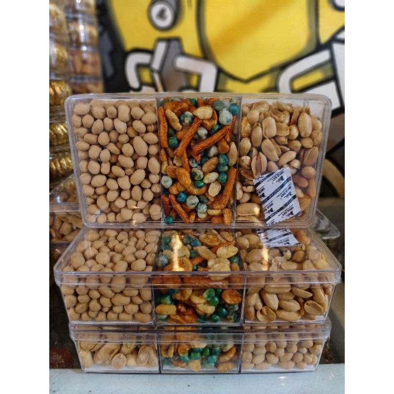Jual Paket Kacang Mix Toples 3 Sekat | Shopee Indonesia