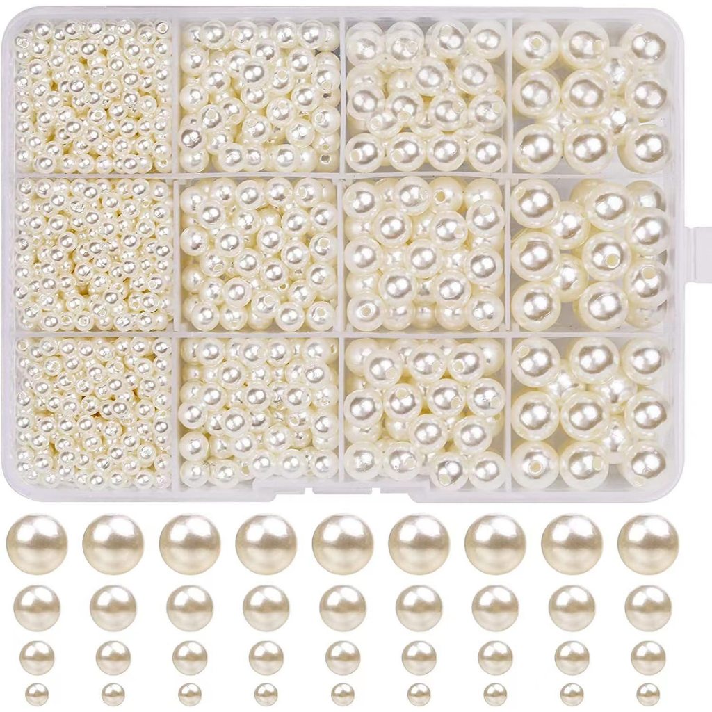 Jual 10Gram | Manik Mutiara Putih Bersih | Payet Mutiara Beads Ukuran 4 ...