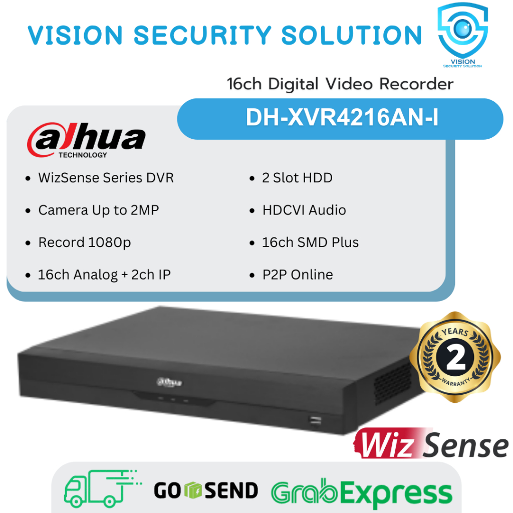 Jual Dahua DVR / XVR 5 in 1 DH-XVR4216AN-I 16ch 2MP 2 HDD H.265 ...