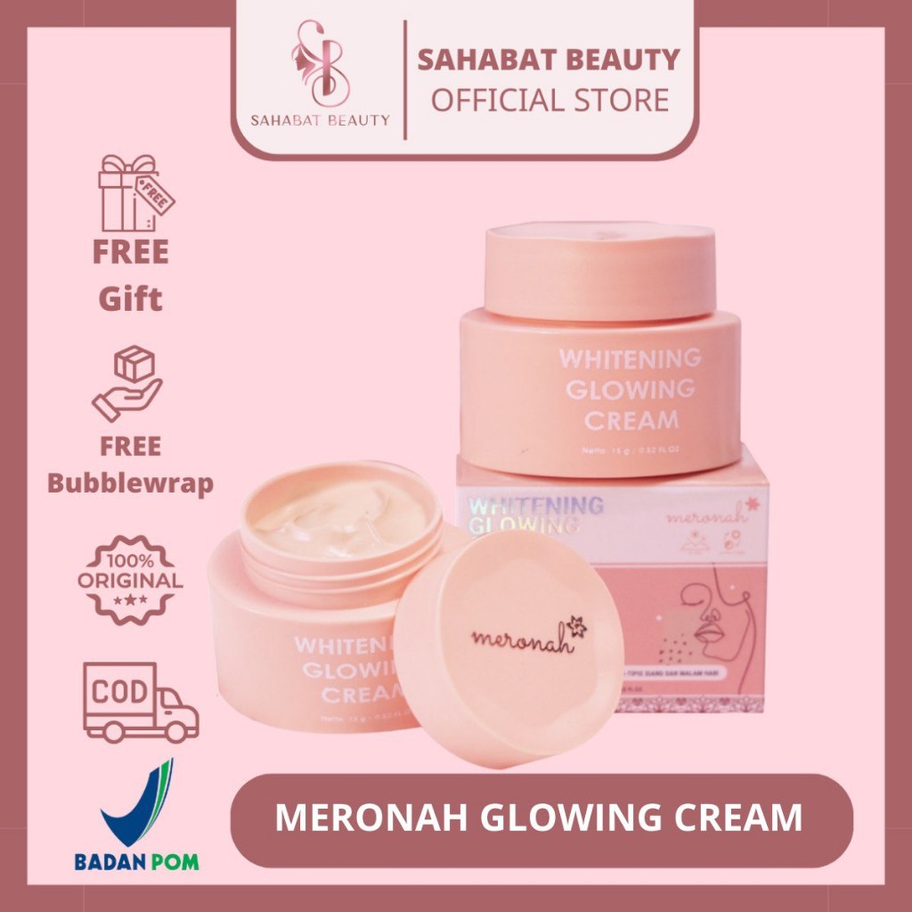 Jual (FREE GIFT) MERONAH GLOWING CREAM 2 in 1 ORIGINAL READY ALL PRODUK ...