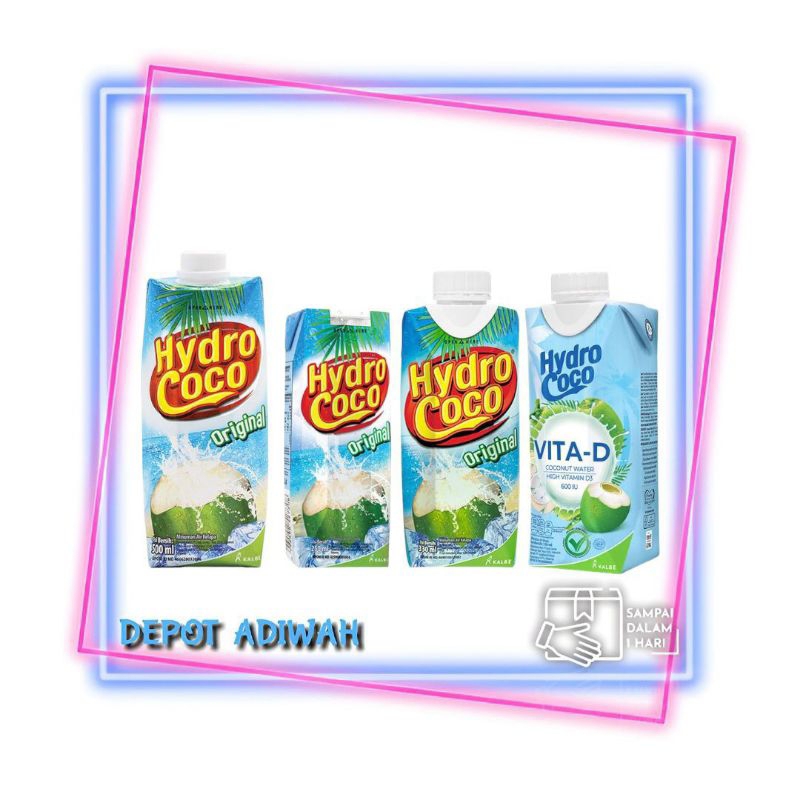 Jual Hydro Coco air kelapa asli 250ml, 330ml, 550ml per karton | Shopee ...