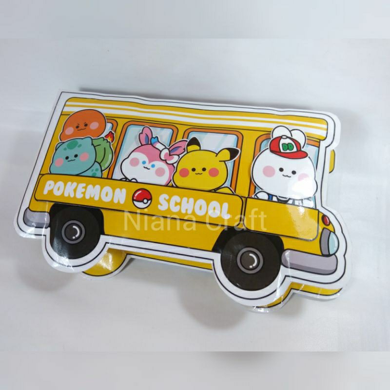 Jual Paper Squishy | Paper Craft | Bus Sekolah Pokemon | Shopee Indonesia