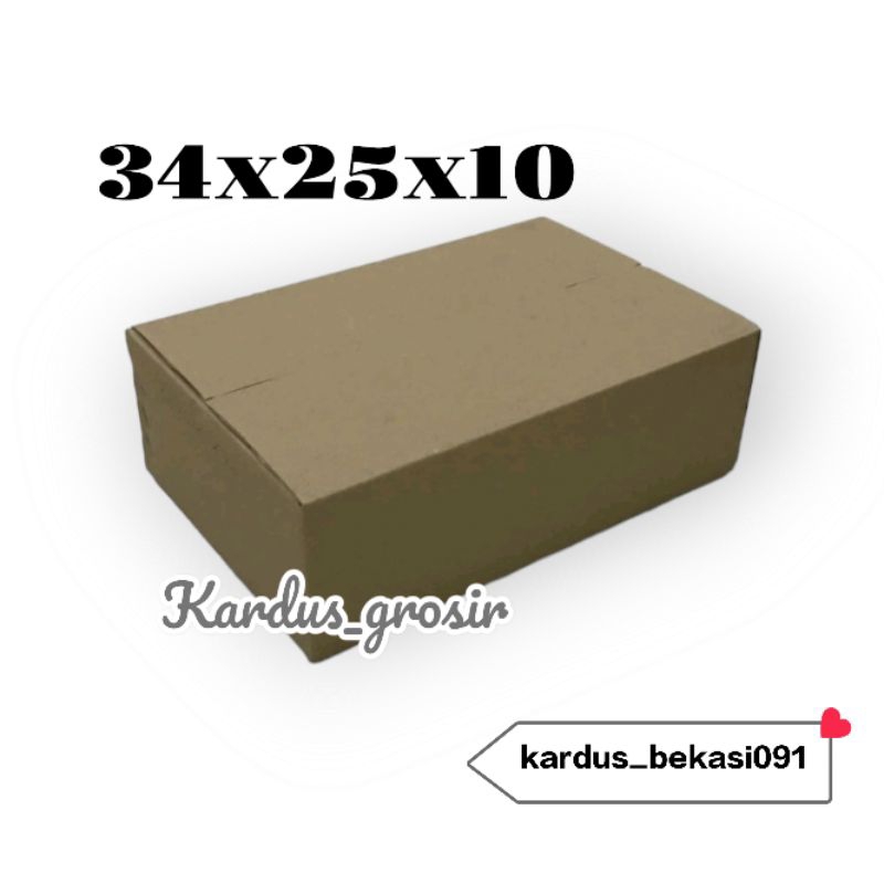 Jual kardus box packing 34x25x10 | Shopee Indonesia