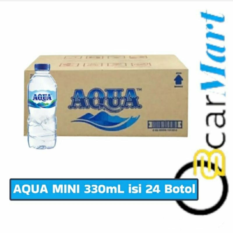 Jual Air Mineral AQUA 330ml 1 dus isi 24 Botol Mini | Shopee Indonesia