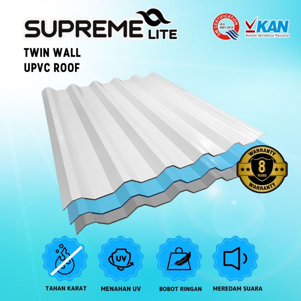 Jual Atap uPVC Supreme Lite Tebal 8mm | Shopee Indonesia
