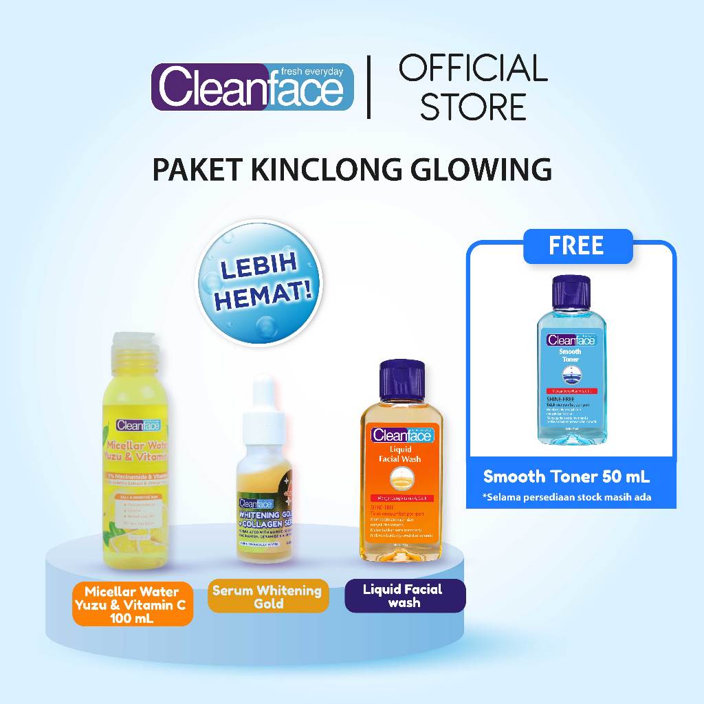Jual Paket Kinclong Glowing FREE Smooth Toner 50 ml | Shopee Indonesia