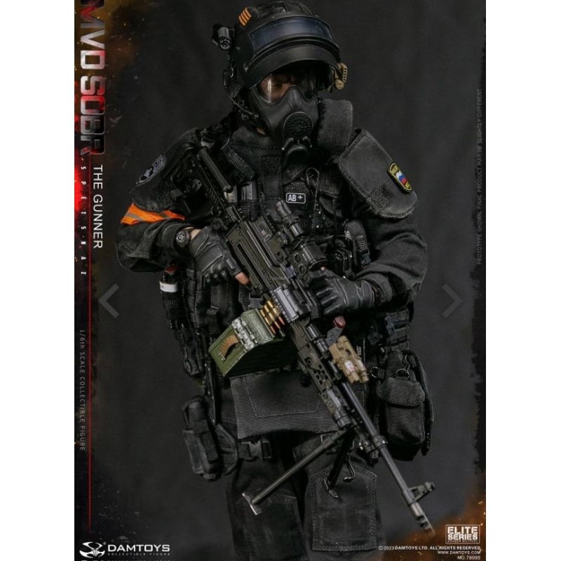 Jual DAMTOYS 78095 1/6 1/6 RUSSIAN SPETSNAZ MVD SOBR PKM GUNNER ...