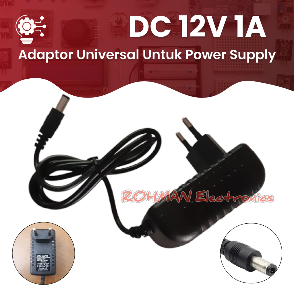 Jual Adaptor 12V 1A Universal Untuk Power Supply | Shopee Indonesia