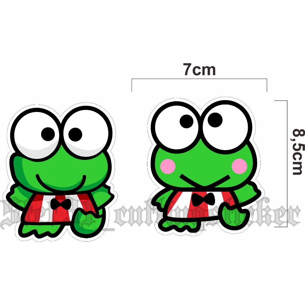 Jual Sticker printing gambar keropi, stiker kartun kodok keropi ...