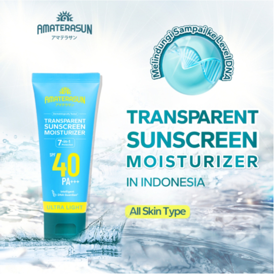 Jual AMATERASUN Transparent Sunscreen Moisturizer SPF 43 PA+++ | Shopee ...