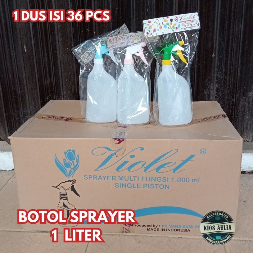 Jual 1 DUS 1 LITER VIOLET ISI 36PCS BOTOL SPRAYER SEMPROTAN AIR VIOLET ...