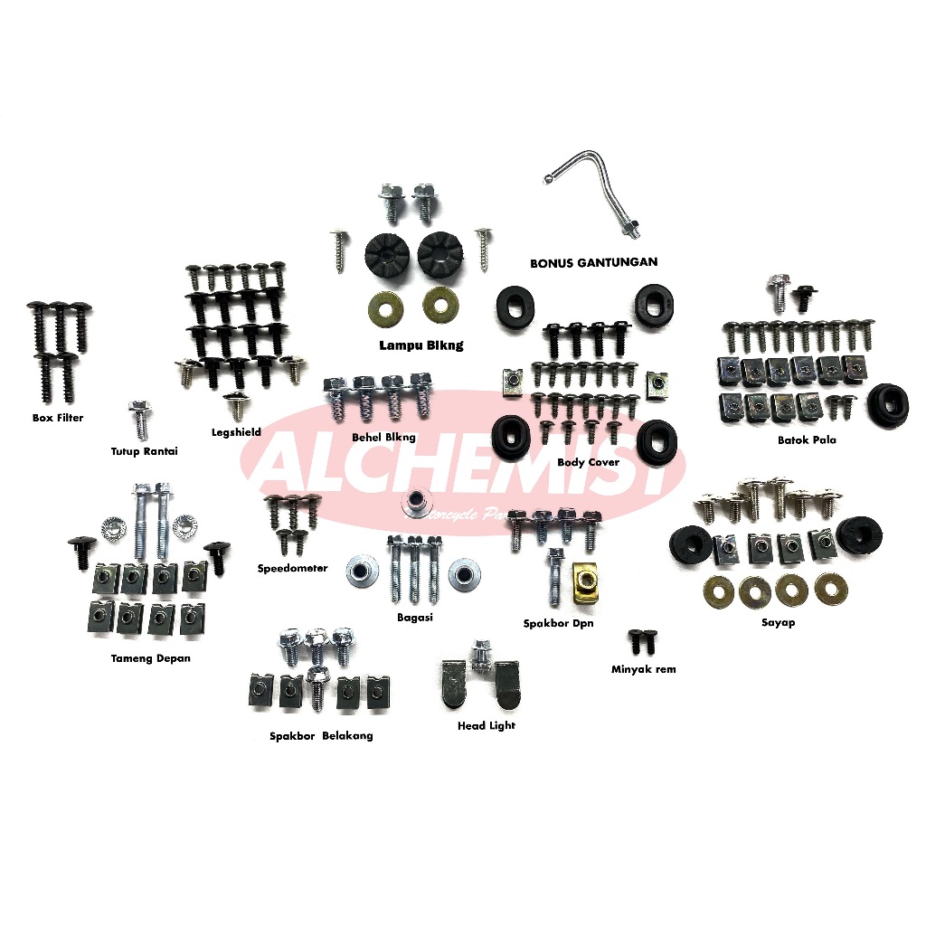 Jual COD Baut Honda Revo Absolute 110 Full Set / Baud Revo Absolute 110 ...