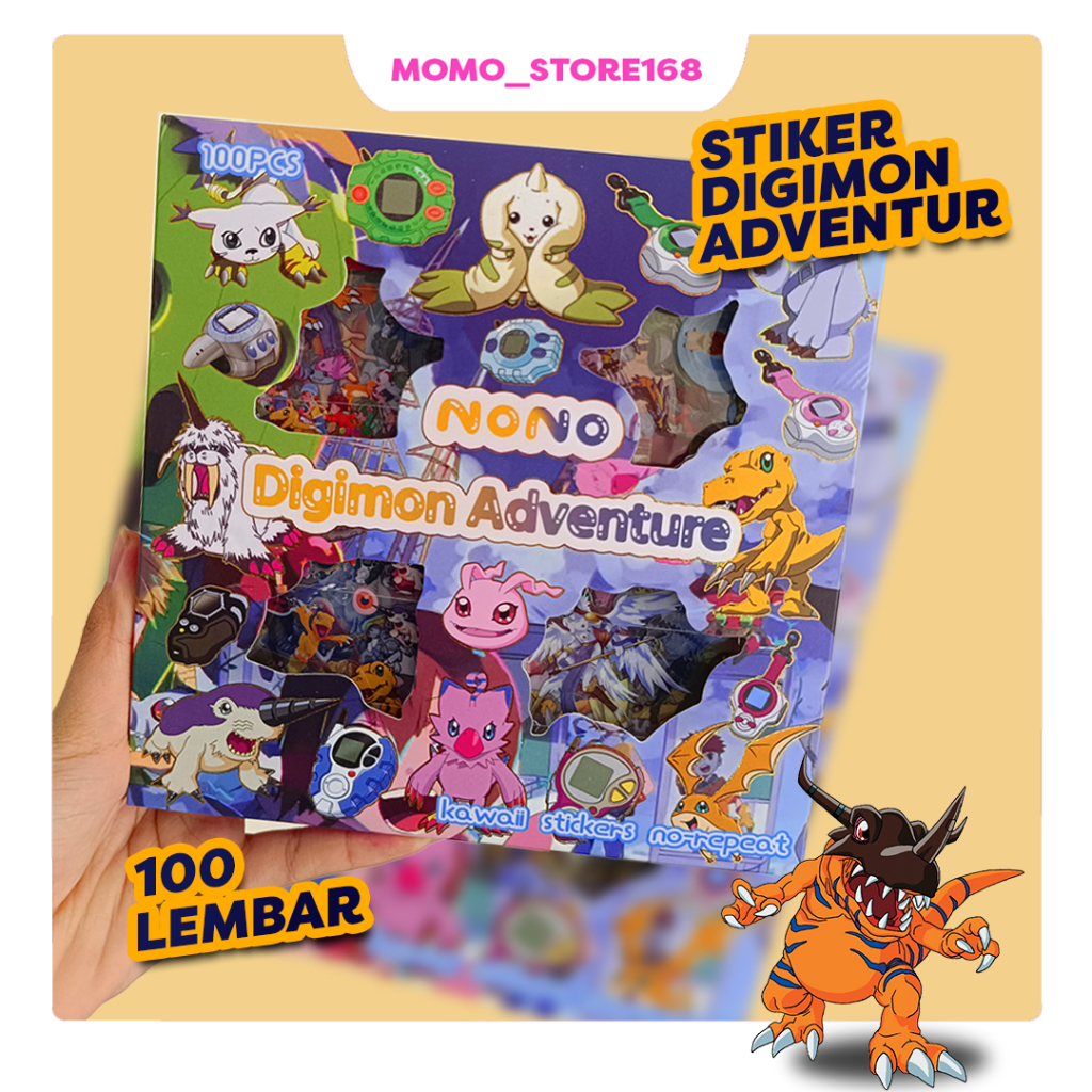 Jual Stiker Digimon Adventure Stiker Momo Nono Cici Digimon Adventure ...