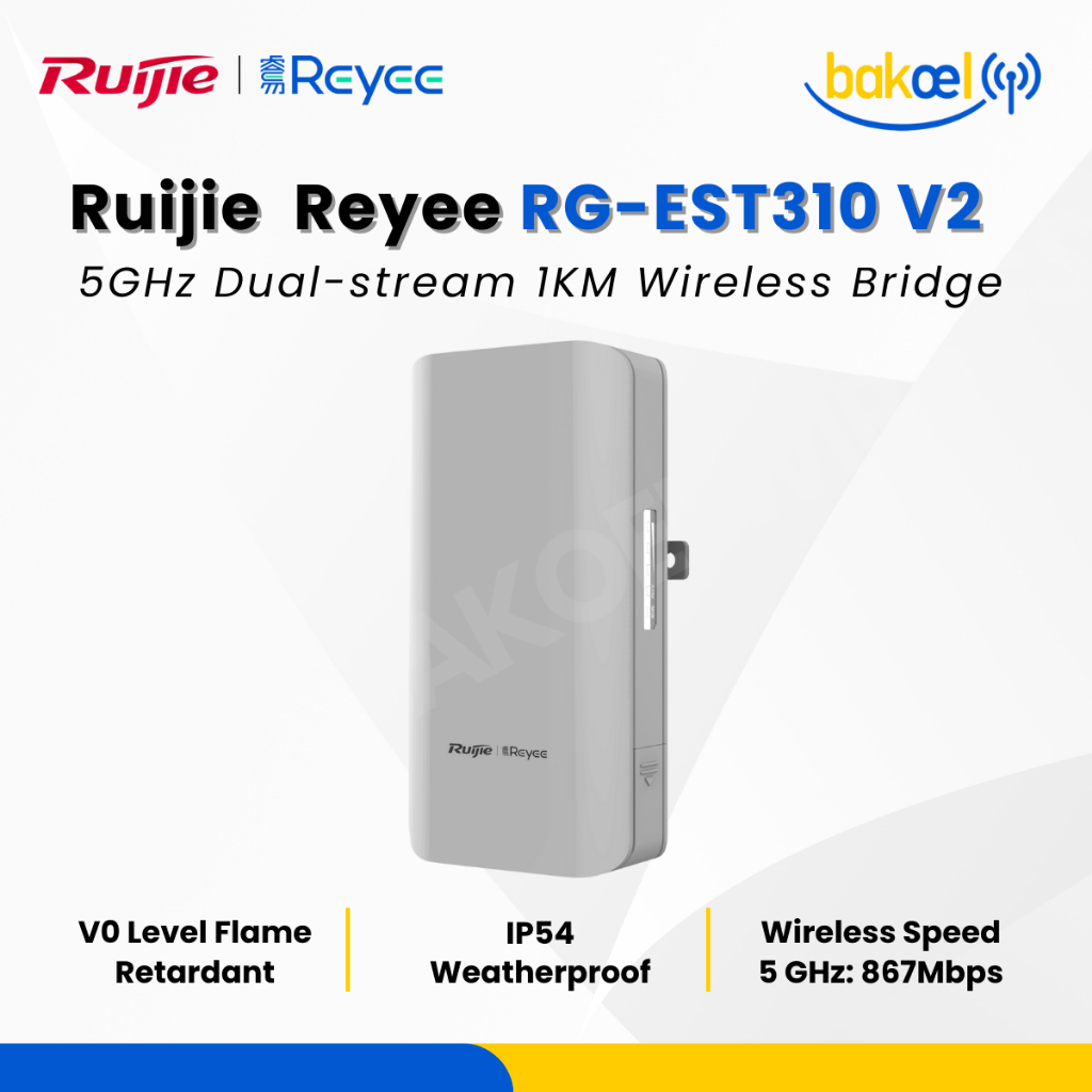 Jual Ruijie Reyee RG-EST310 V2 5GHz Dual-stream 1KM Wireless Bridge ...