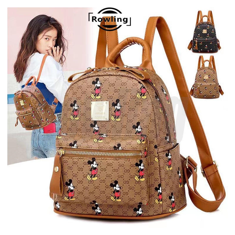 Jual Rowling (BG-10) Tas Ransel Wanita Retro Mickey Lucu Ransel Jingpin ...