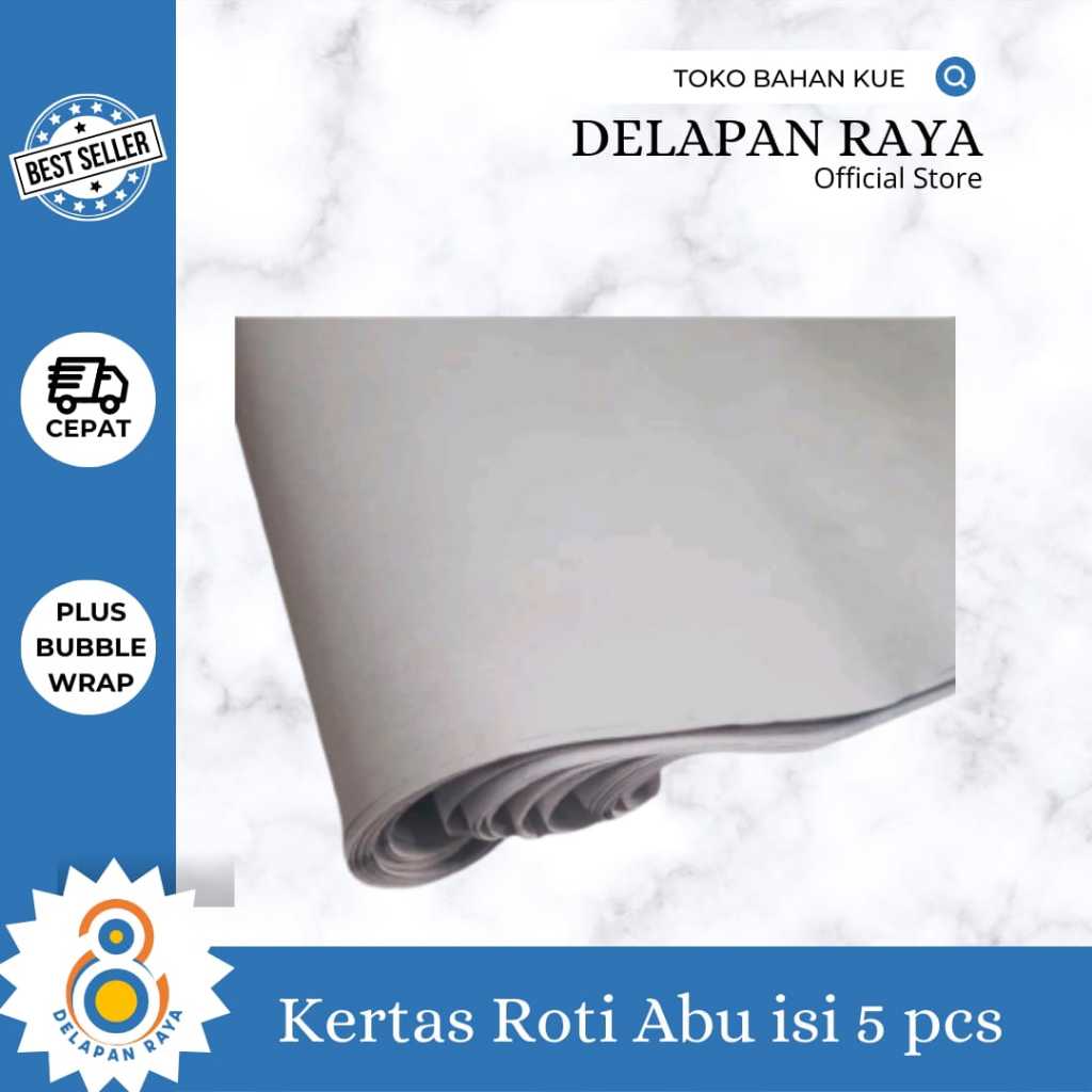 Jual KERTAS ROTI ABU ROLL ISI 5 -8Raya | Shopee Indonesia