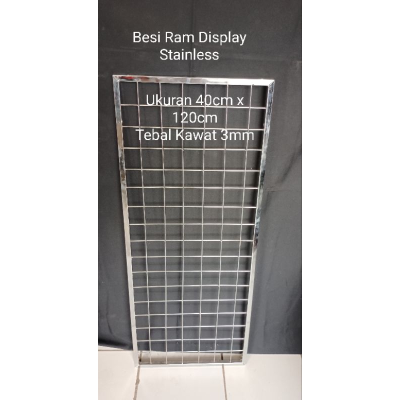 Jual Besi Ram Display/Ram Stainless ukuran 40x120 (Tebal Kawat 3mm ...