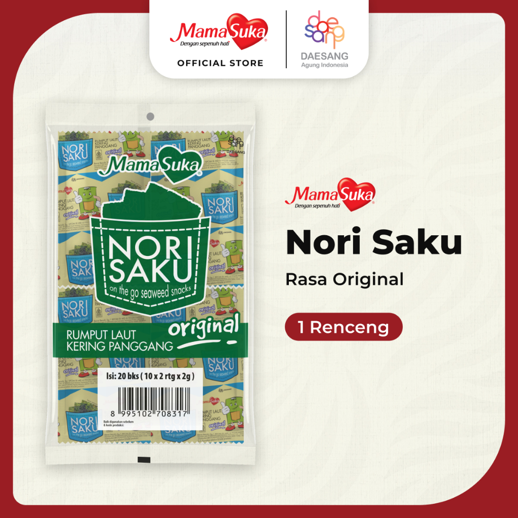 Jual MamaSuka - Nori Saku Original - 20 pcs | Shopee Indonesia