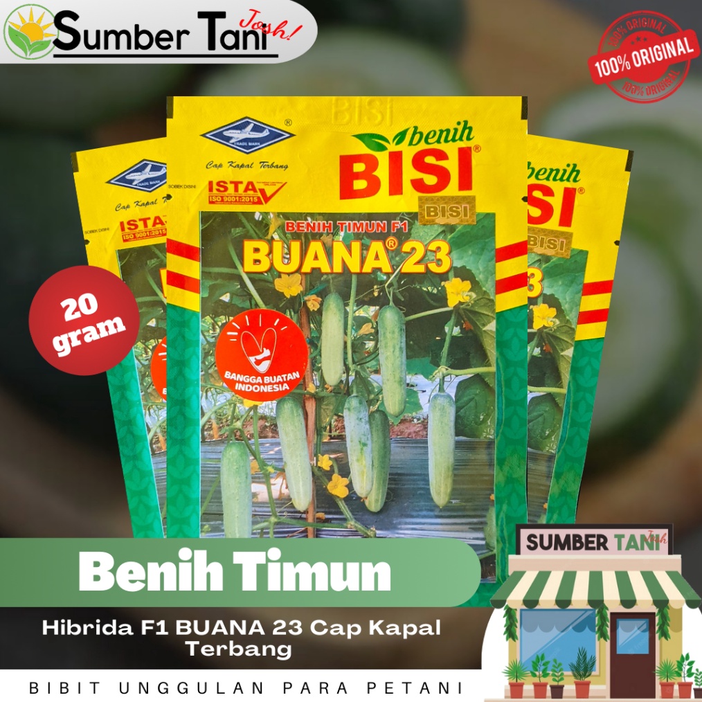 Jual ART N76E Benih Timun Hibrida F1 BUANA 23 20 Gram Cap Kapal Terbang ...