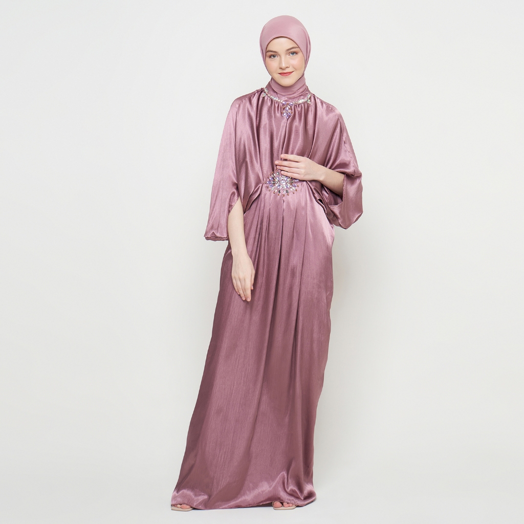 Jual Gamis Wanita Pakaian Muslim Kaftan Wanita Warna Lilac SR269 ...