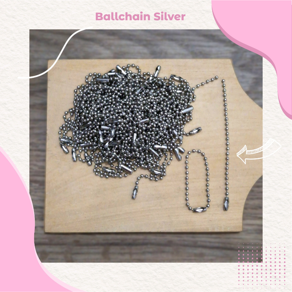 Jual Rantai Biji Lada Silver 10cm / Rantai Kuku / Gantungan Kunci Hang ...