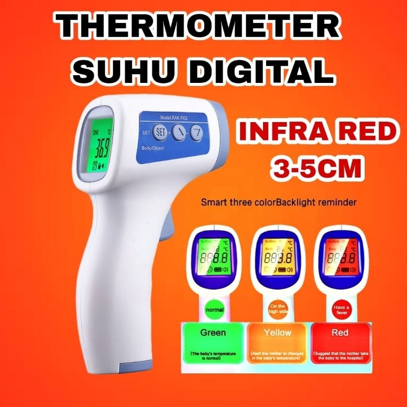 Jual PROMO! TaffOmicron Thermogun Thermometer Tembak Suhu Badan Infrared Non Contact AD801 ...
